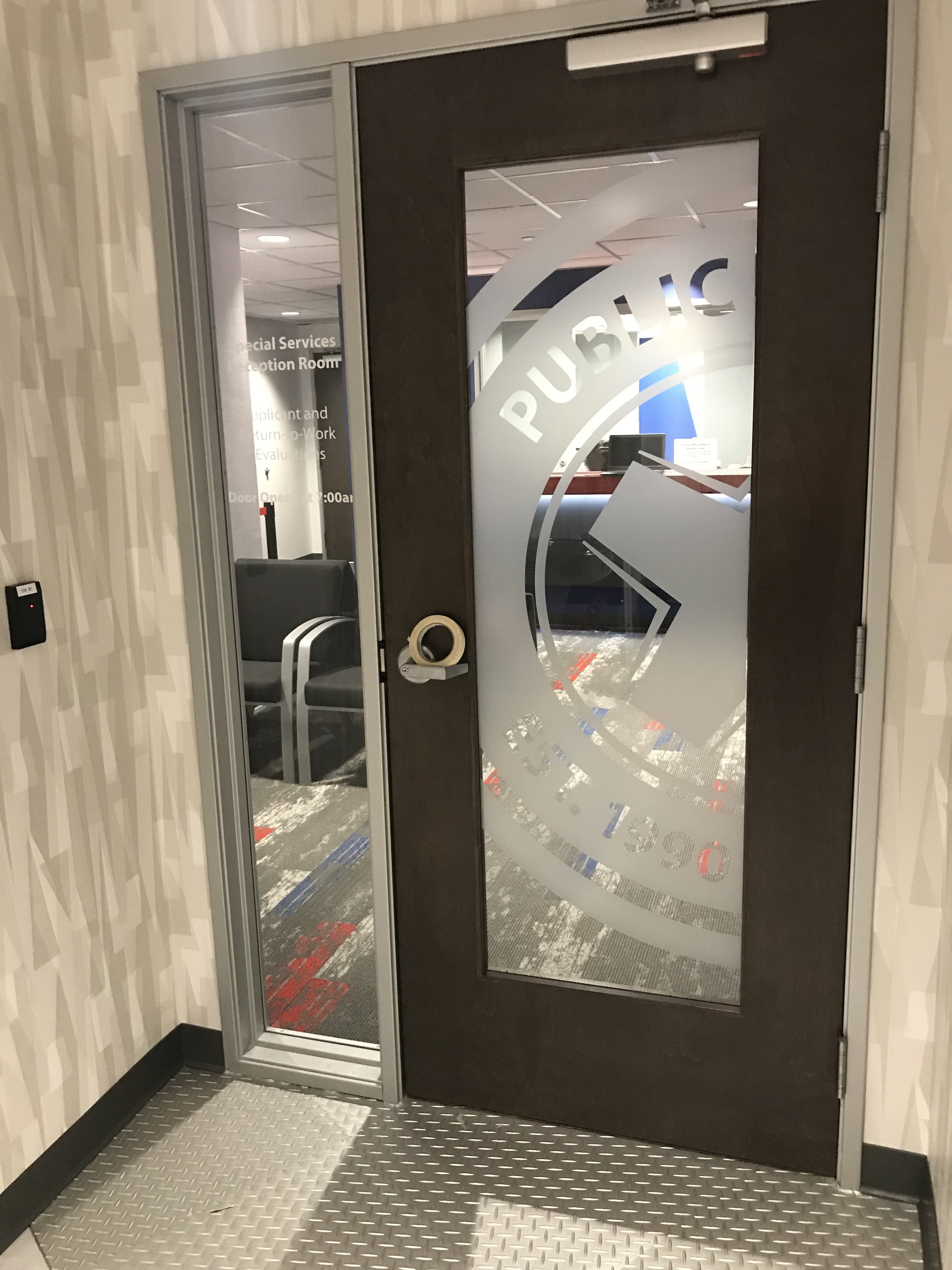 Custom Corporate Window Frosting Designs in Indianapolis